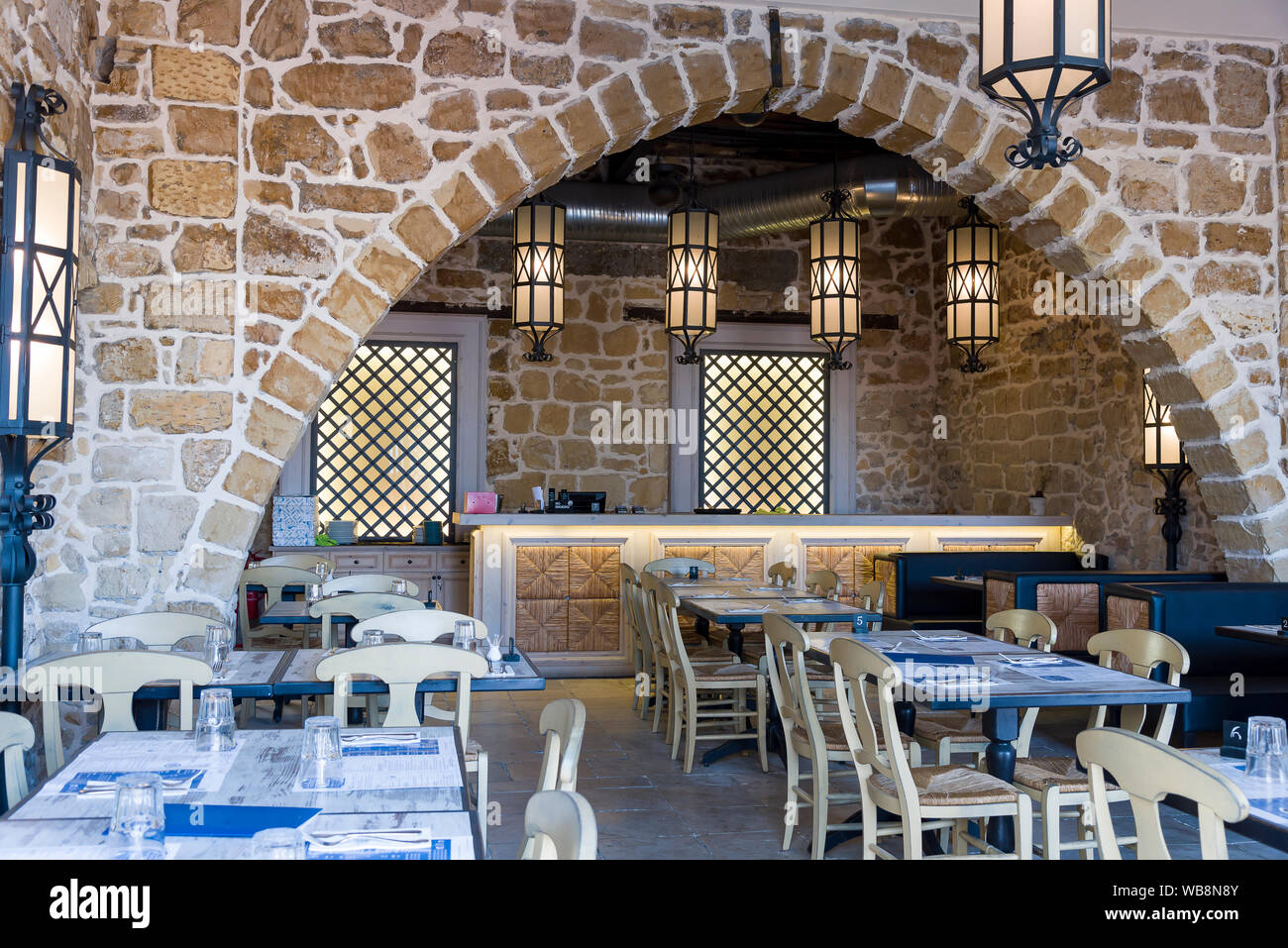 large vats in the land for the production of wine, stone wall and ...