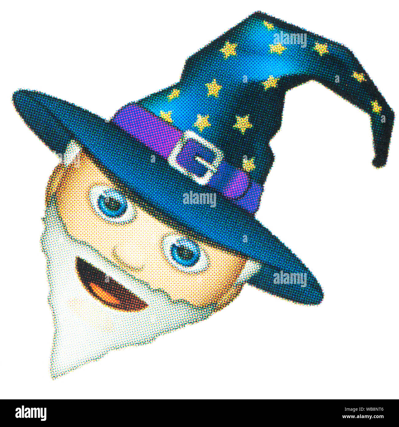 Magician face emoticon Stock Photo - Alamy