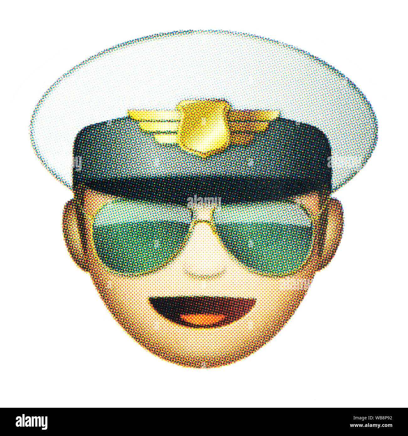 Male pilot emoticon Stock Photo - Alamy