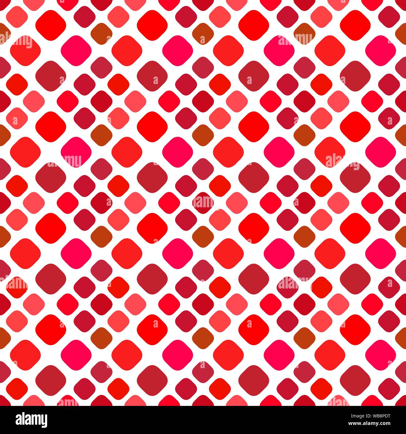 Geometrical square pattern background design - abstract red vector graphic from diagonal squares ...