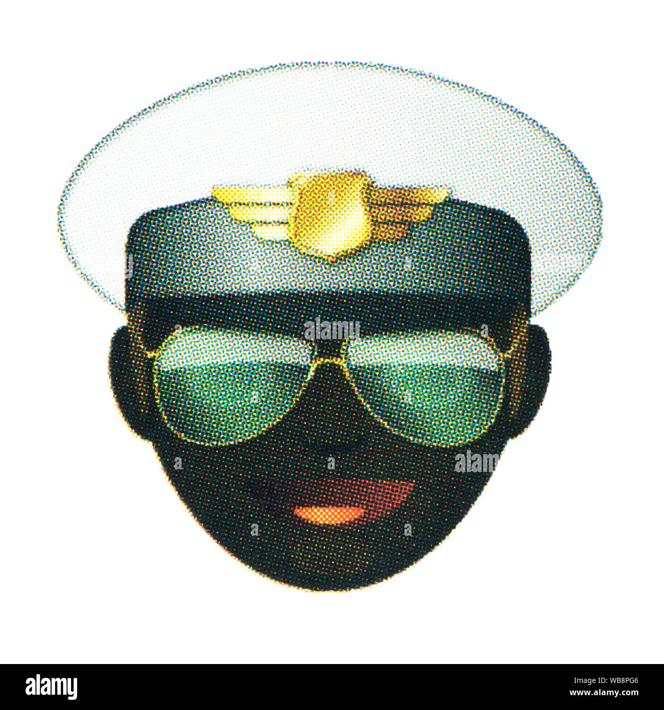 Male pilot emoticon Stock Photo - Alamy