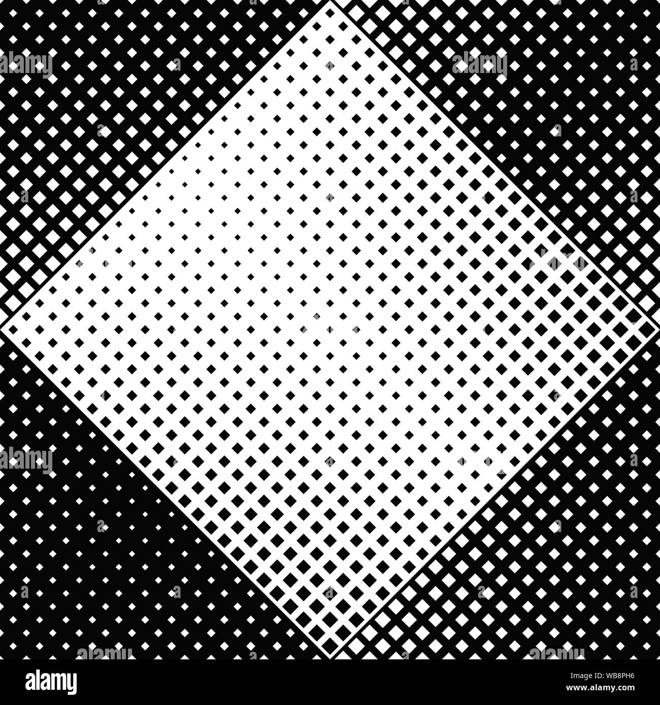 Seamless geometrical black and white diagonal square pattern background - monochrome vector ...