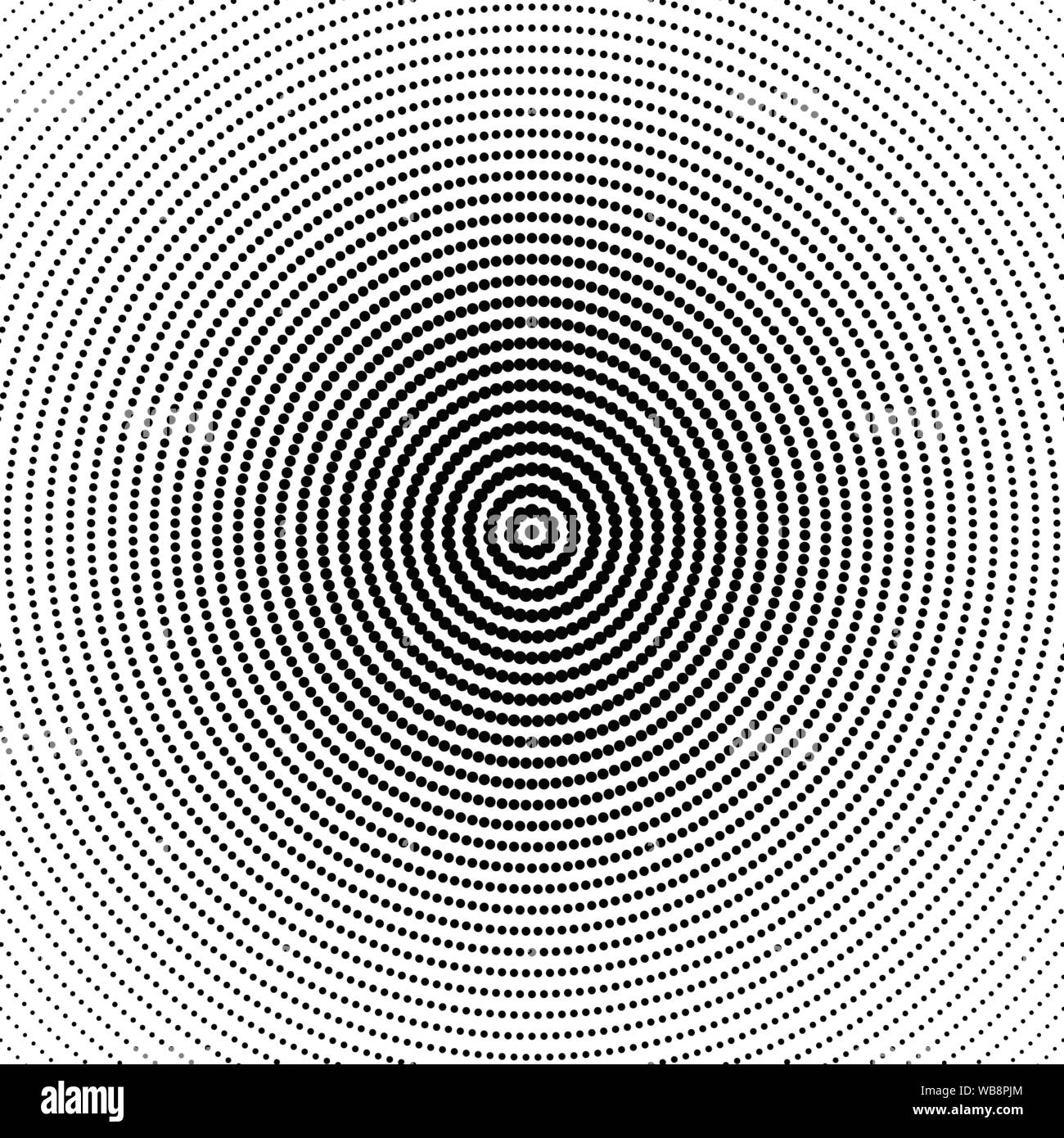 Monochrome halftone geometric round dot pattern background - black and ...