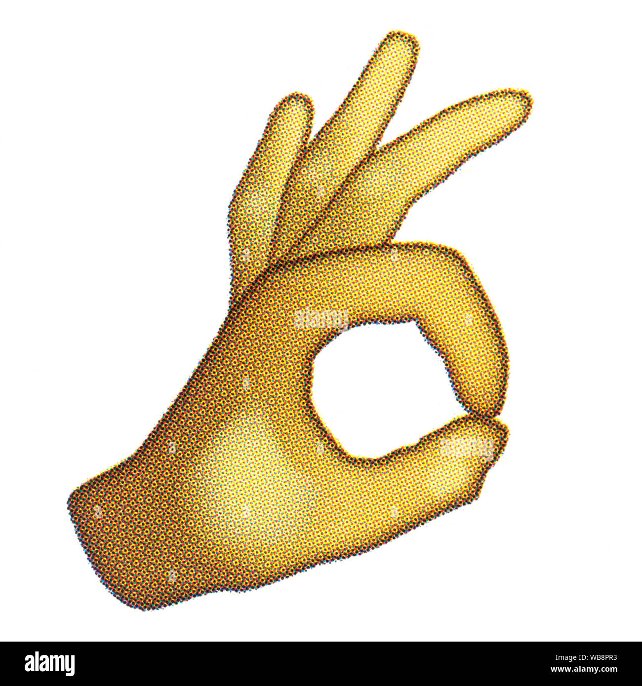 Ok hand sign emoticon Stock Photo - Alamy