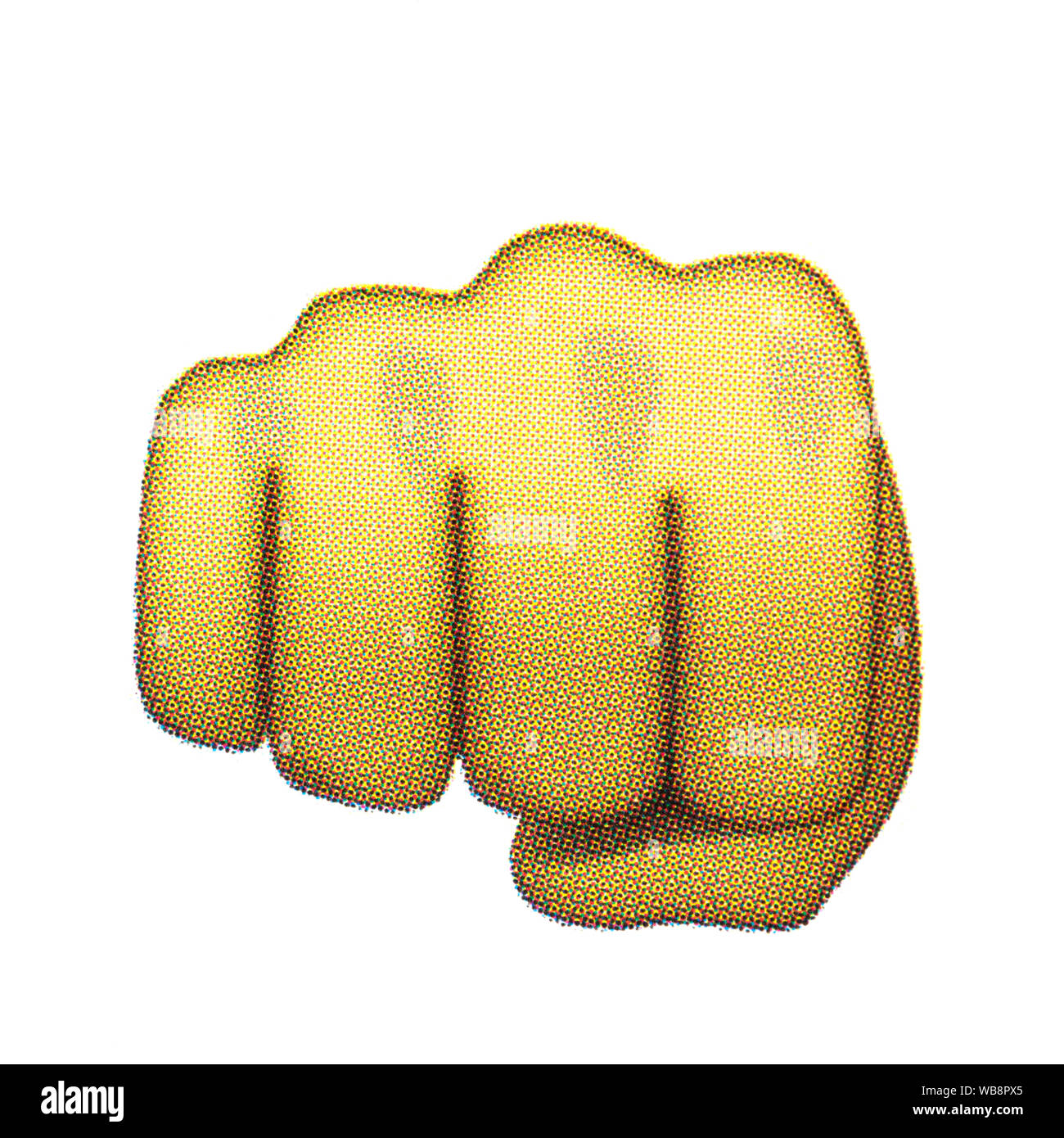 Fist hand emoticon Stock Photo - Alamy