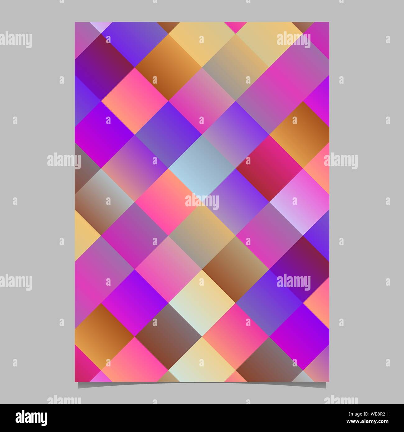Geometrical gradient modern diagonal square pattern poster background template - abstract vector ...