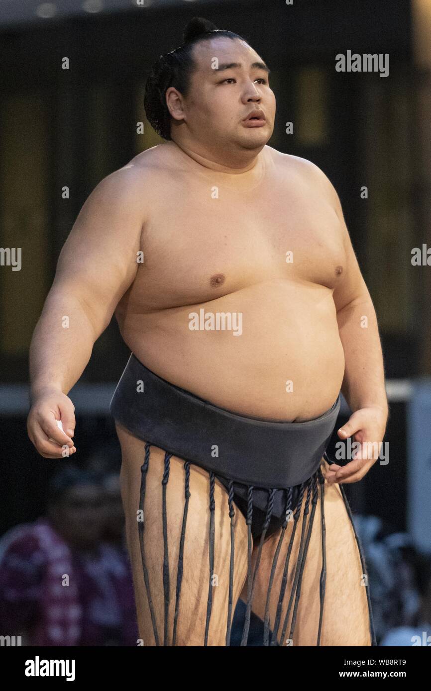 Tokyo, Japan. 25th Aug, 2019. A Sumo wrestler Kakuryu Rikisaburo ...