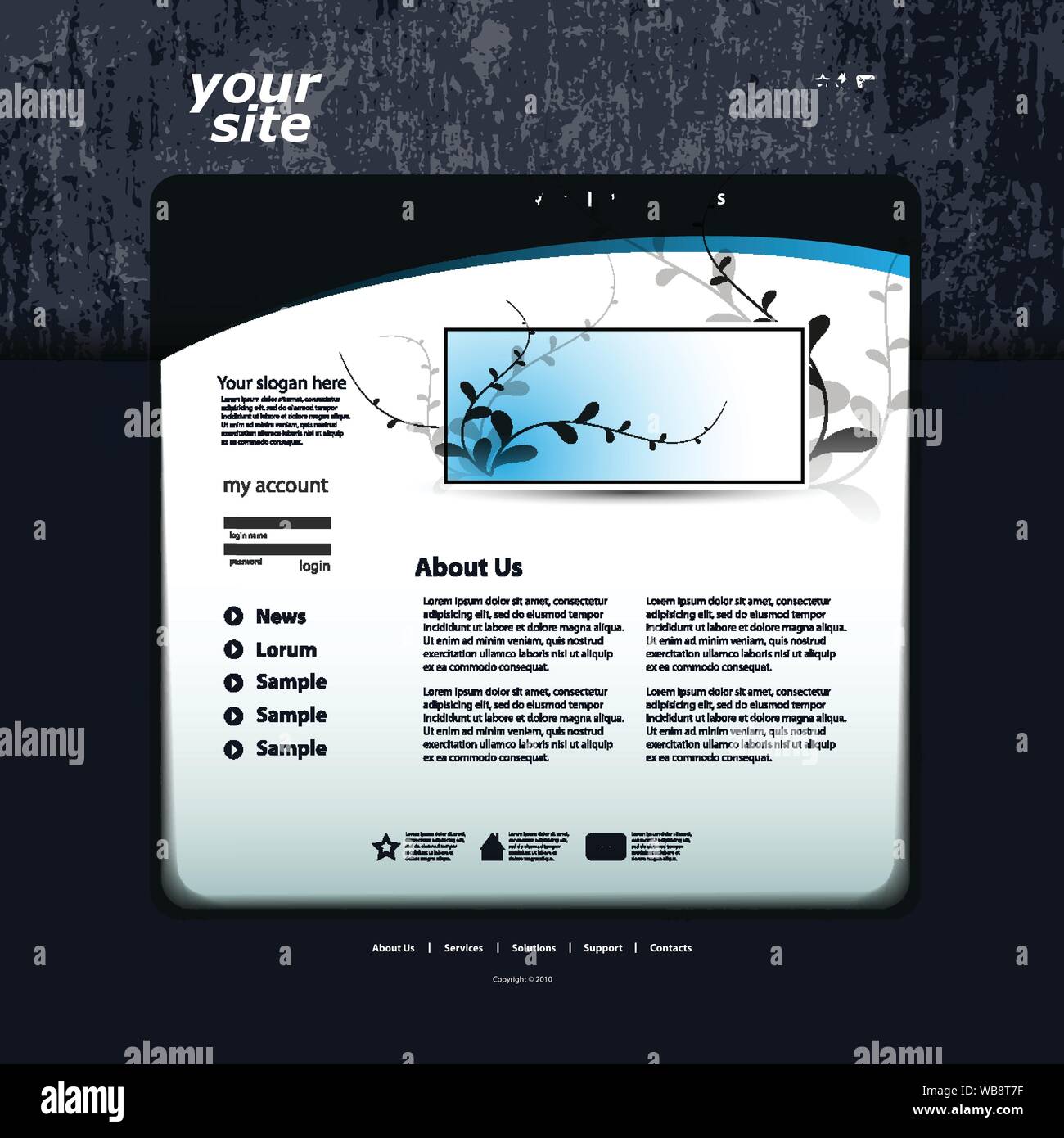 Website Template Vector Stock Vector Image & Art - Alamy