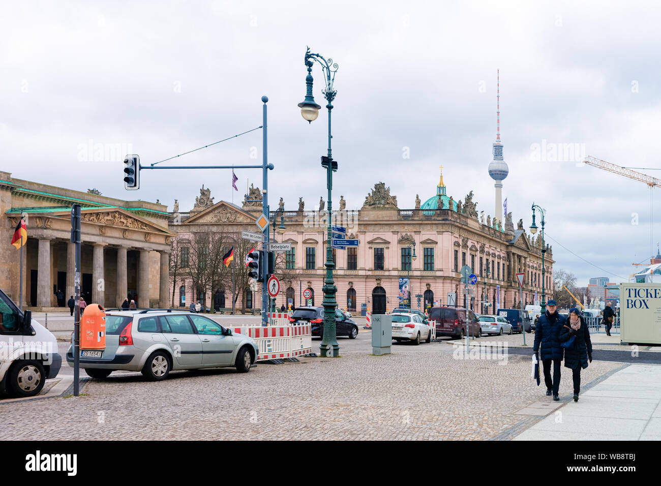 Berlin, Germany - December 12, 2017: People on the street at Deutsches ...