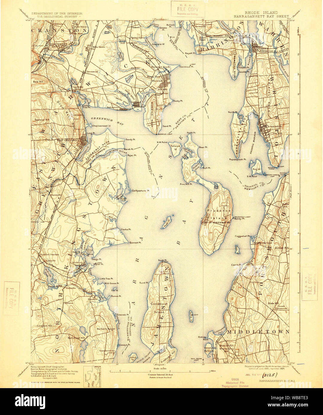 Map of narragansett bay hi-res stock photography and images - Alamy
