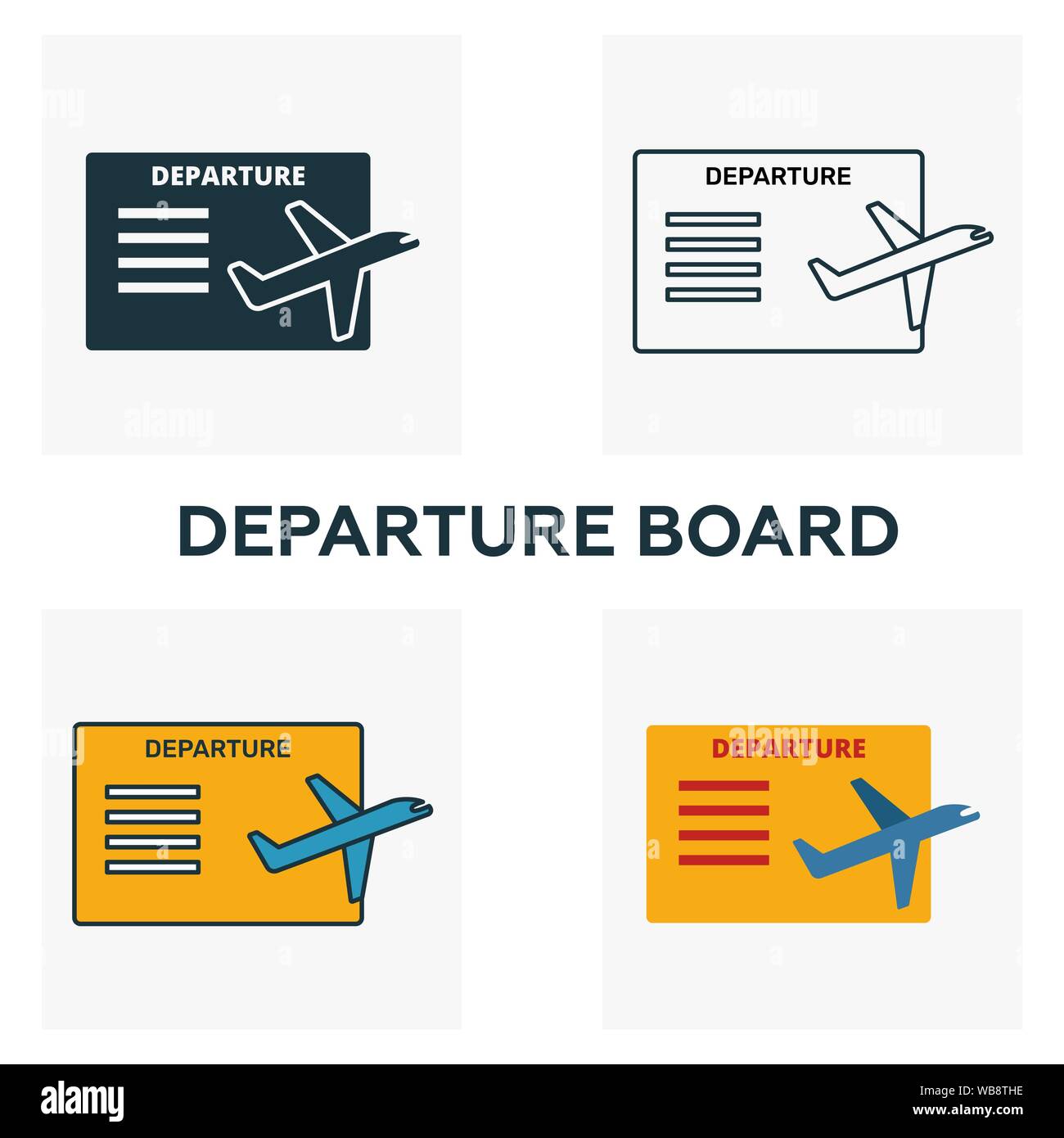 Information board in departure Stock Vector Images - Alamy
