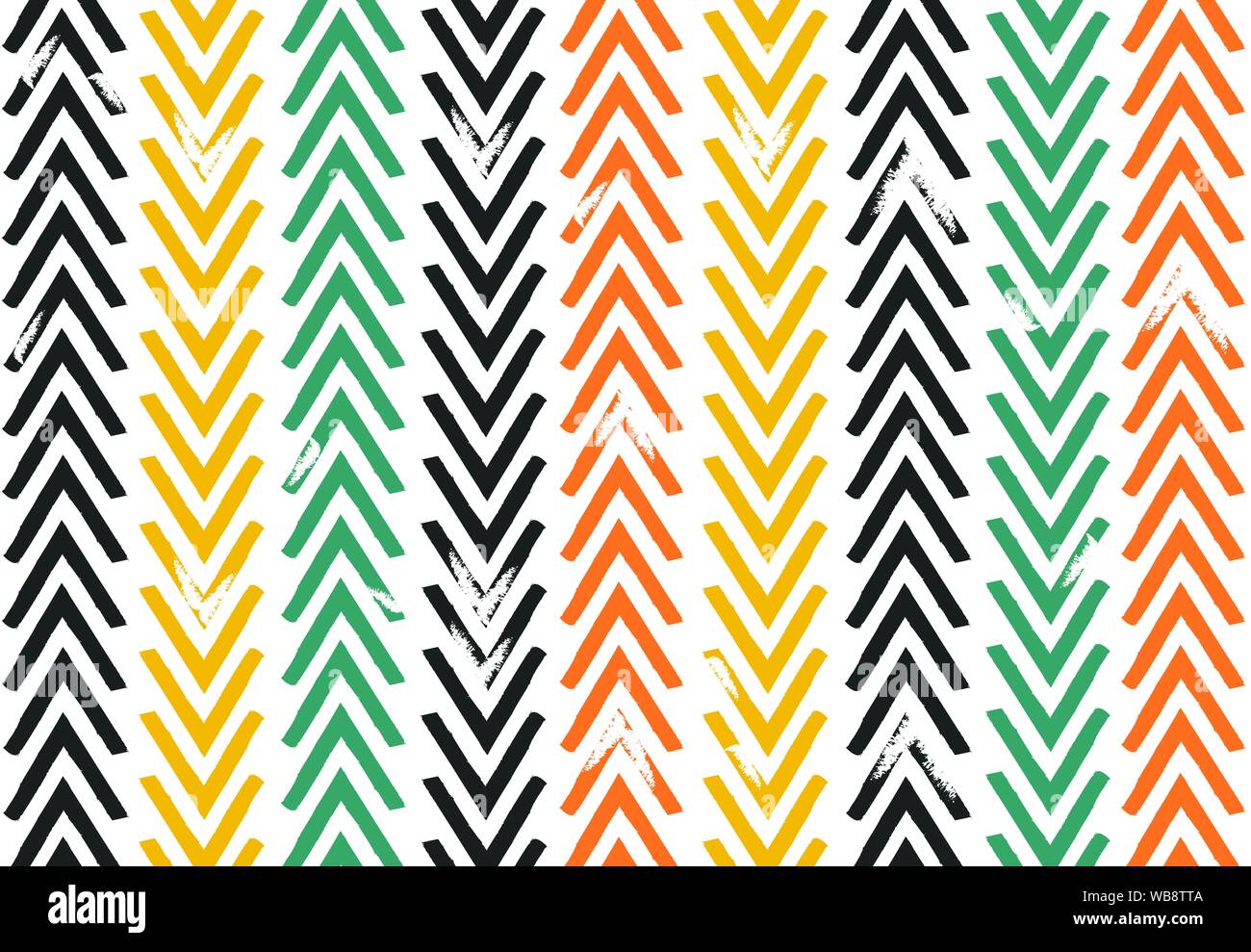 Seamless vintage colour tone Chevron zig zag pattern illustration ...