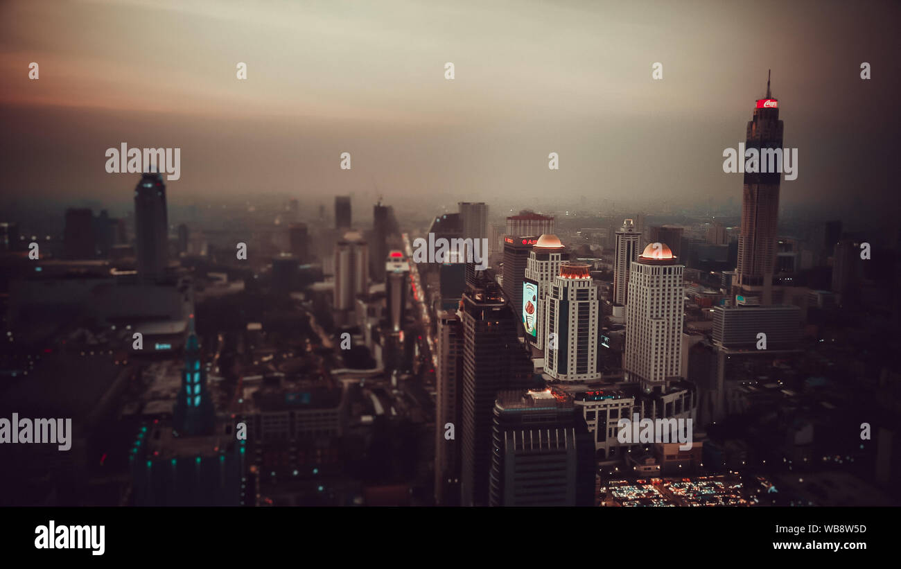 Ploenchit view from above in Bangkok in Thailand Stock Photo - Alamy
