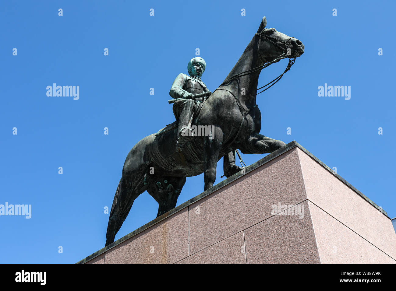 bronze equestrian statue of Marshal of Finland Carl Gustaf Emil ...