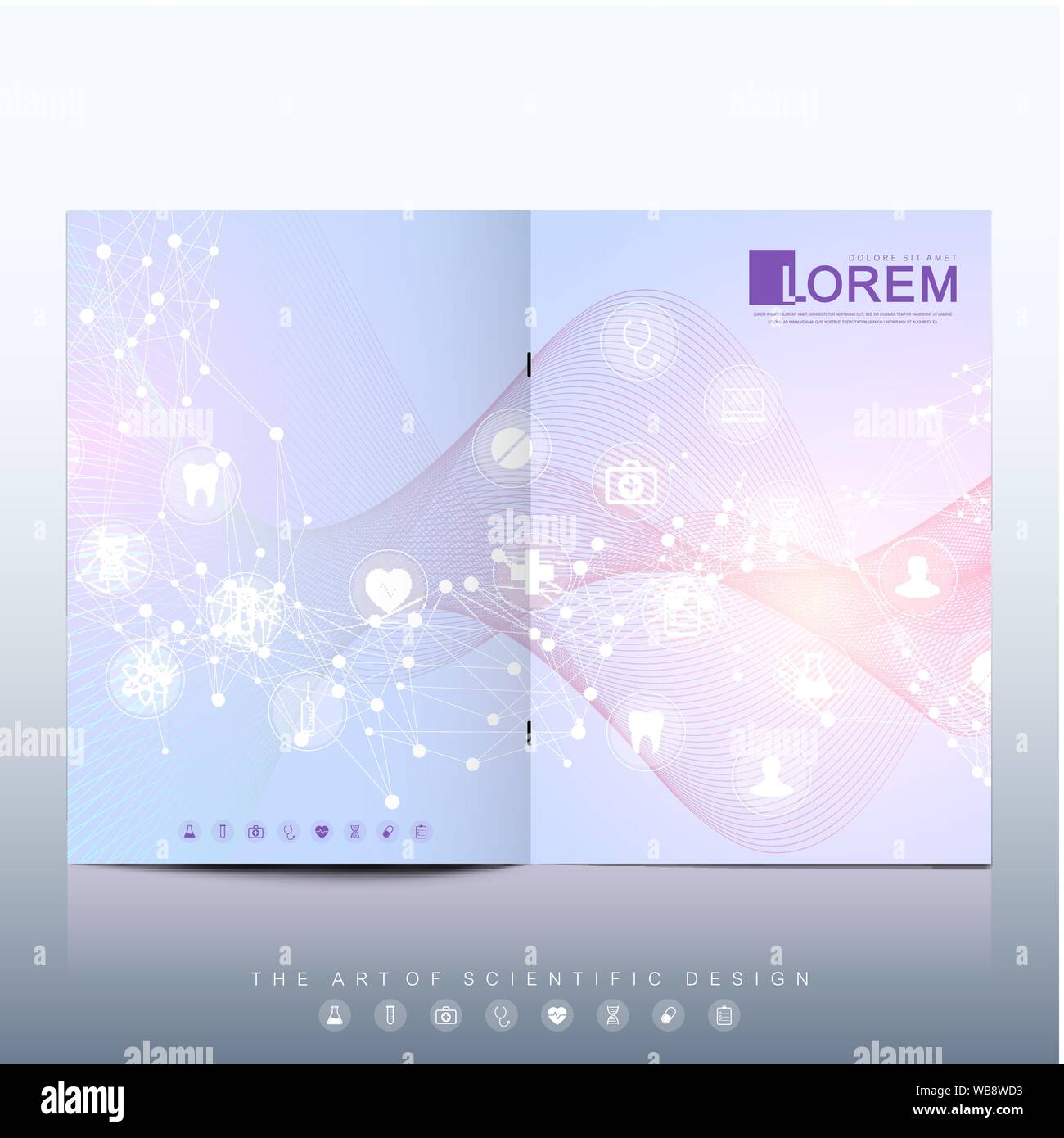 Modern Health care cover template design for a report and medical ...