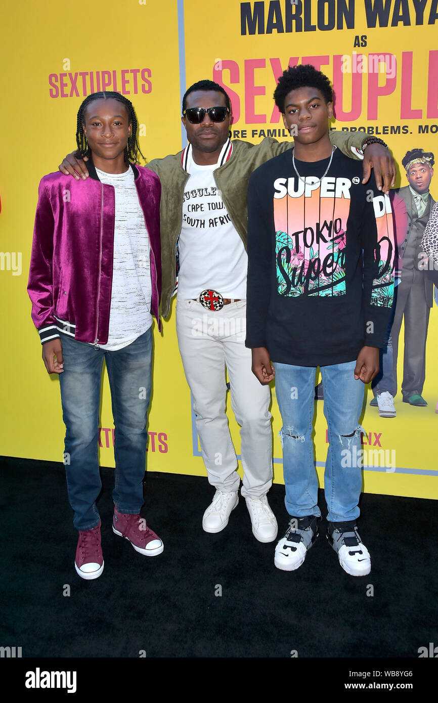 Lyriq Bent and guest attending the 'Sextuplets' premiere at Arclight ...