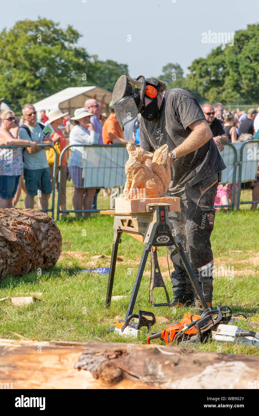 Tabley, Cheshire, UK. 25th Aug, 2019. The 15th English Open Chainsaw ...