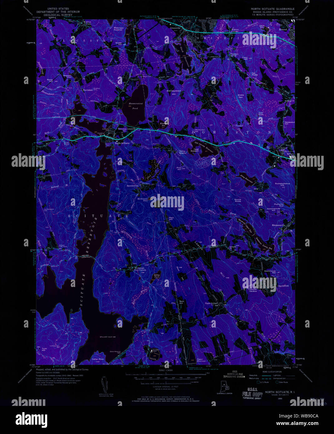 Map of scituate hi-res stock photography and images - Alamy
