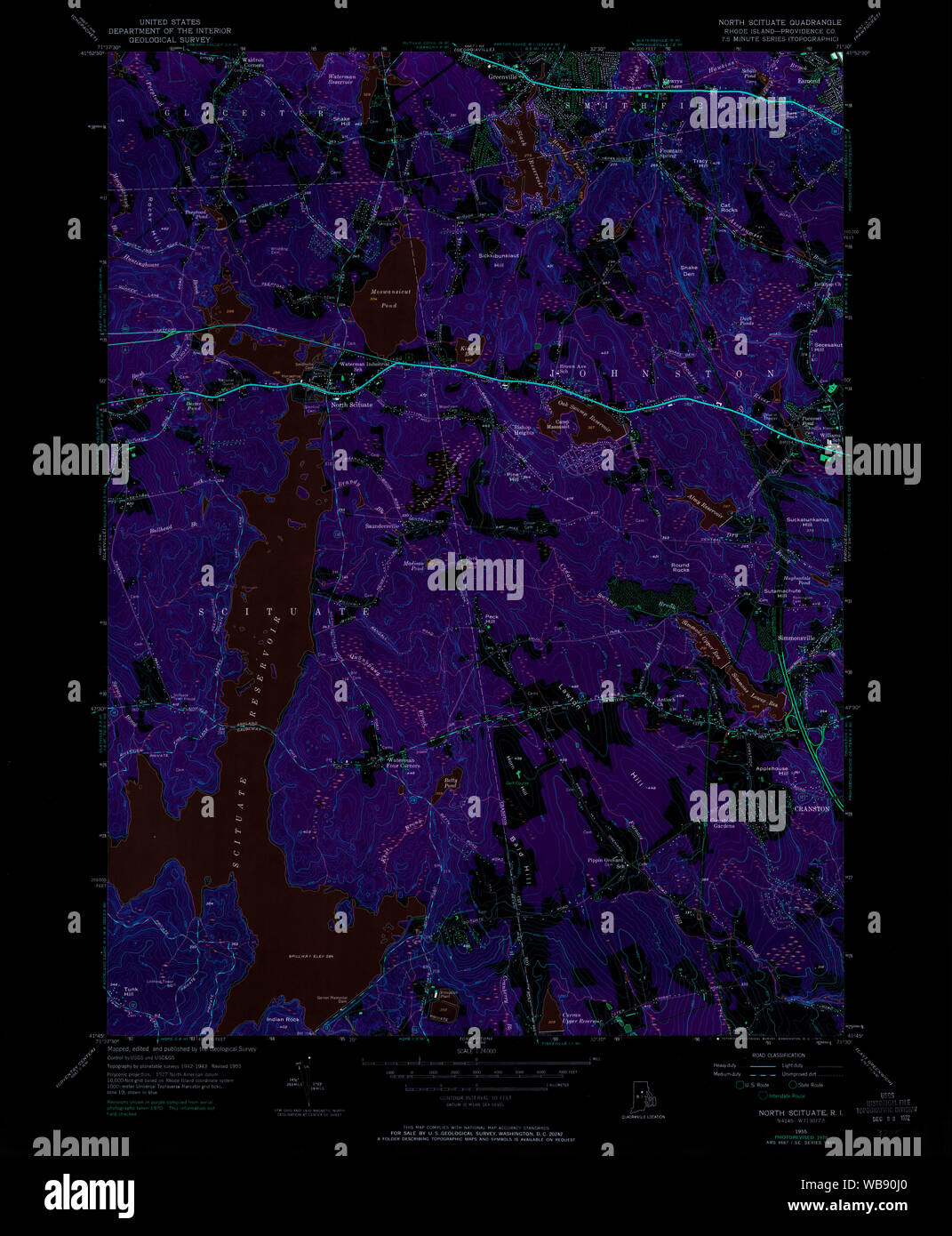 Map of scituate hi-res stock photography and images - Alamy