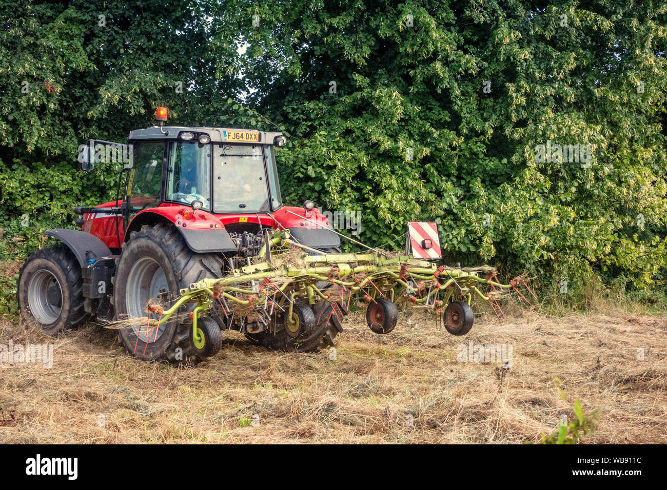 Farmer raking grass hi-res stock photography and images - Alamy