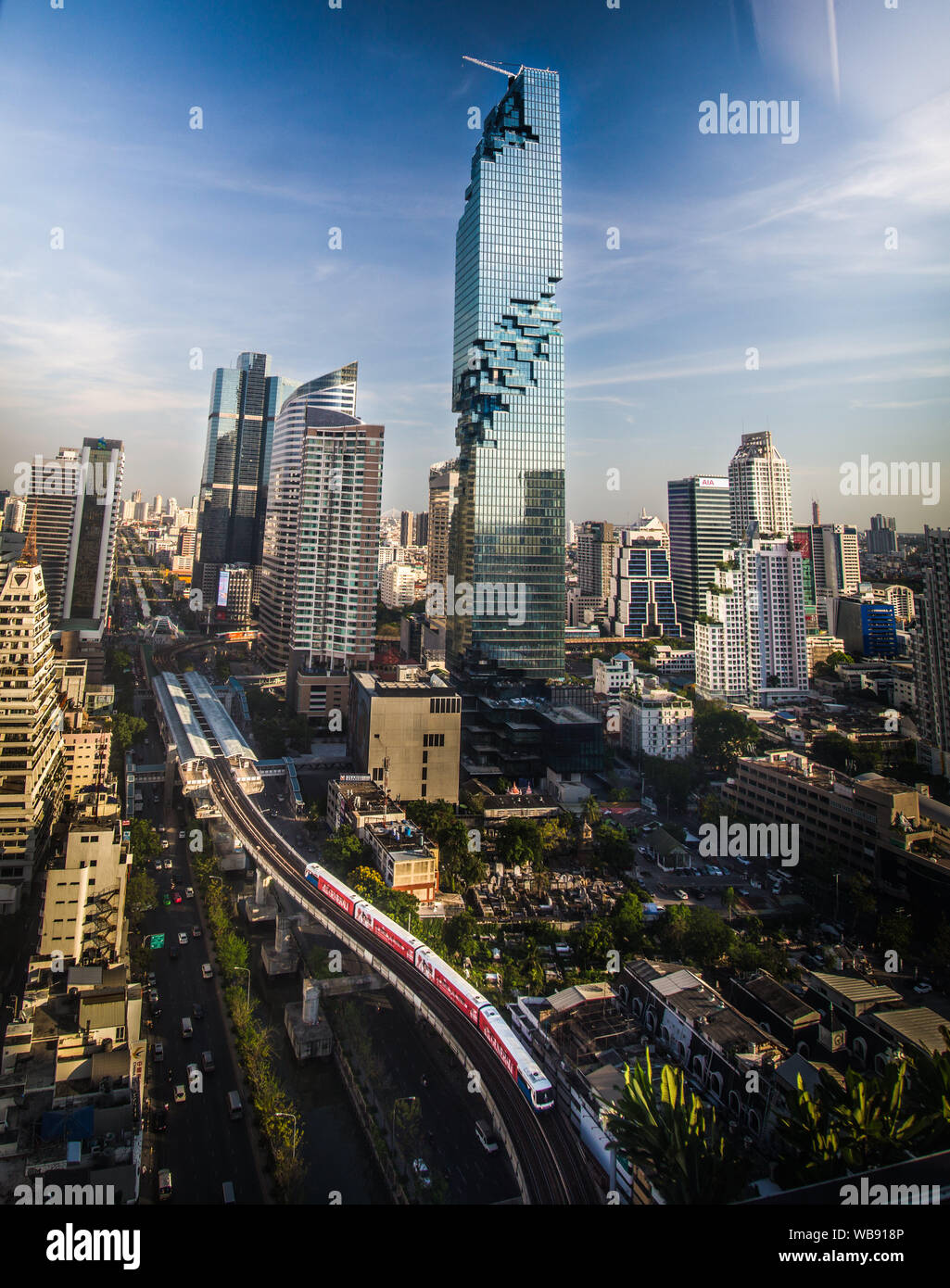 Mahanakhon tower views in Bangkok in Thailand Stock Photo - Alamy