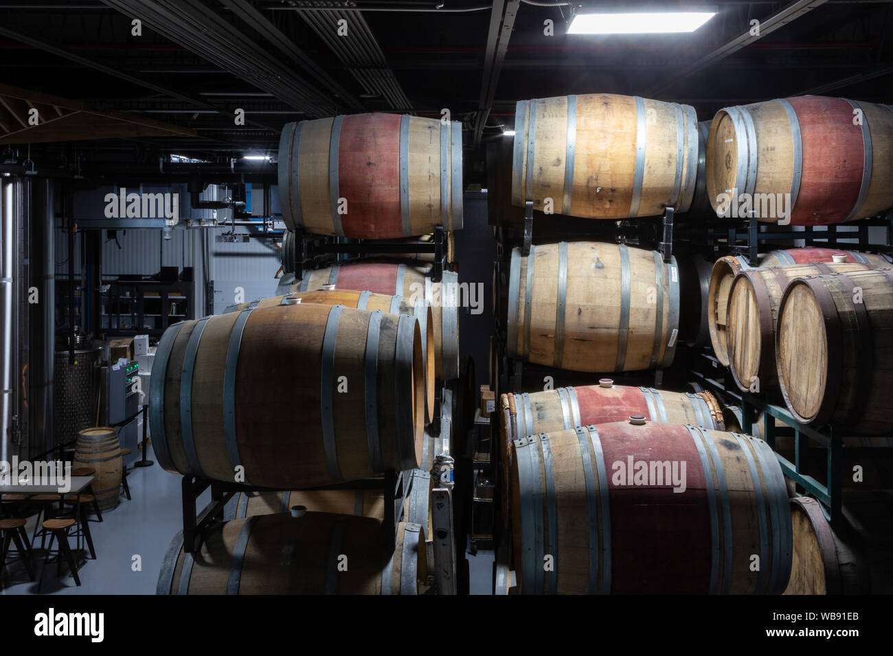 Bourbon barrel aging of beer Stock Photo - Alamy