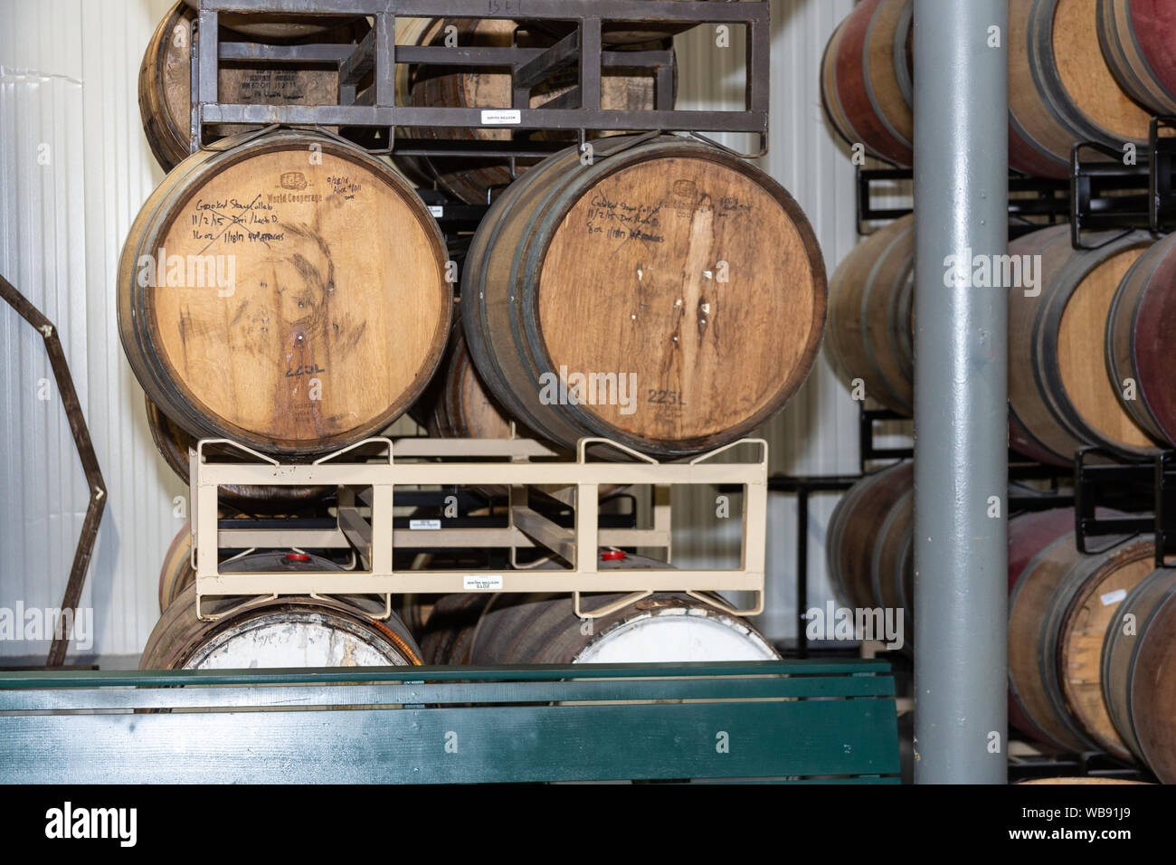Bourbon barrel aging of beer Stock Photo - Alamy