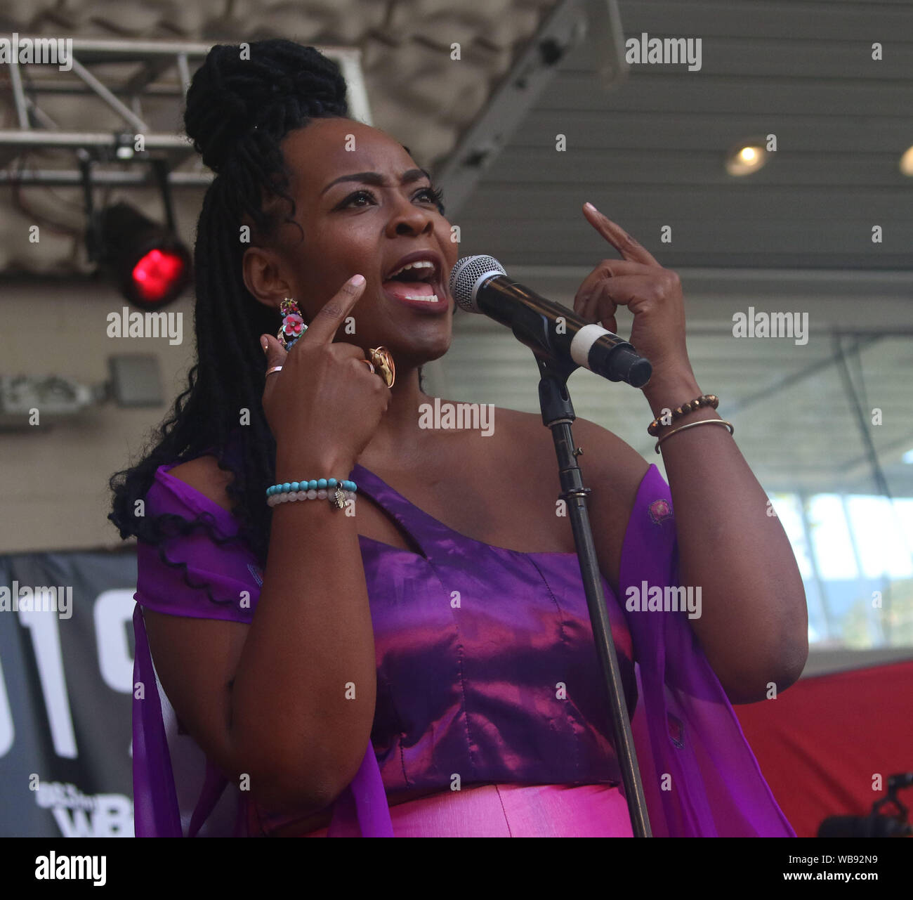 August 24, 2019, New York City, New York, USA: Singer QUIANA LYNELL ...