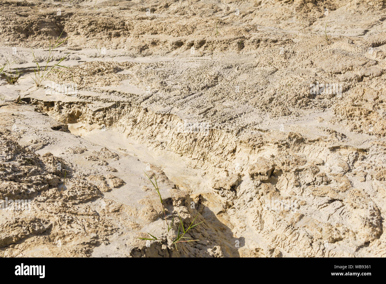 background - a fragment of a dried clay channel of a water stream Stock ...