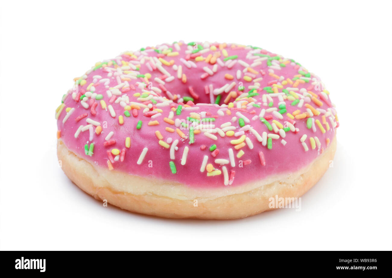 Side view donut on white Cut Out Stock Images & Pictures - Alamy