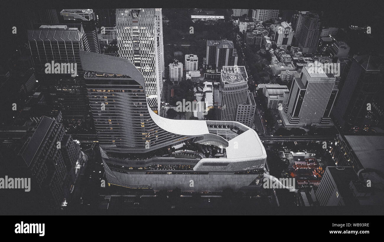 Ploenchit view from above in Bangkok in Thailand Stock Photo - Alamy