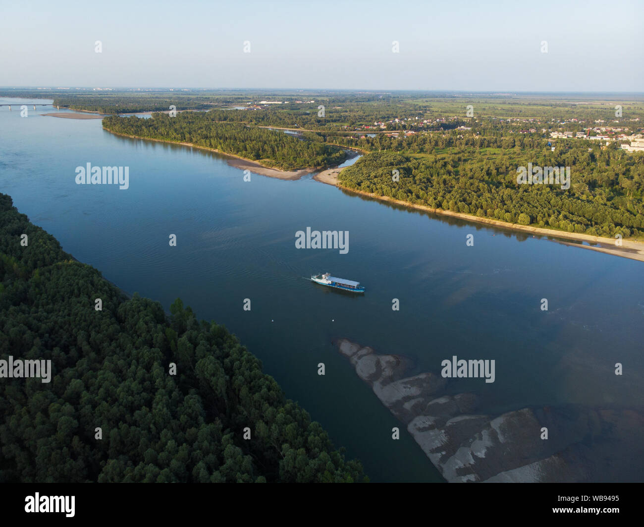 Aerial drone shot big ship hi-res stock photography and images - Alamy