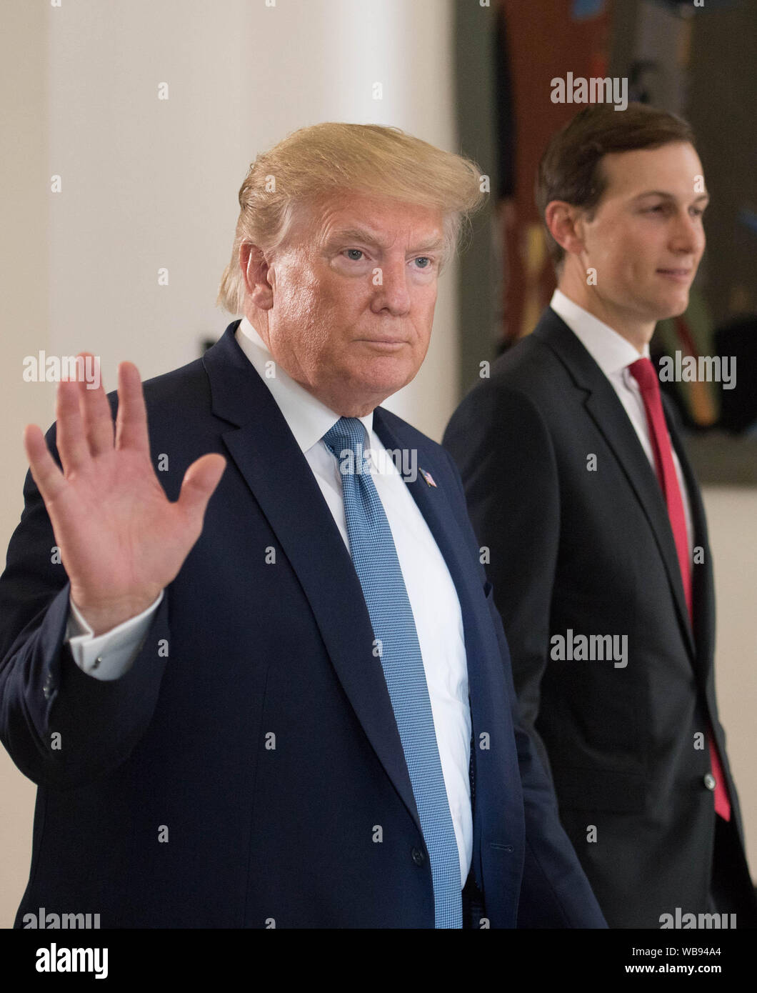 US President Donald Trump with senior advisor and son-in-law Jared ...