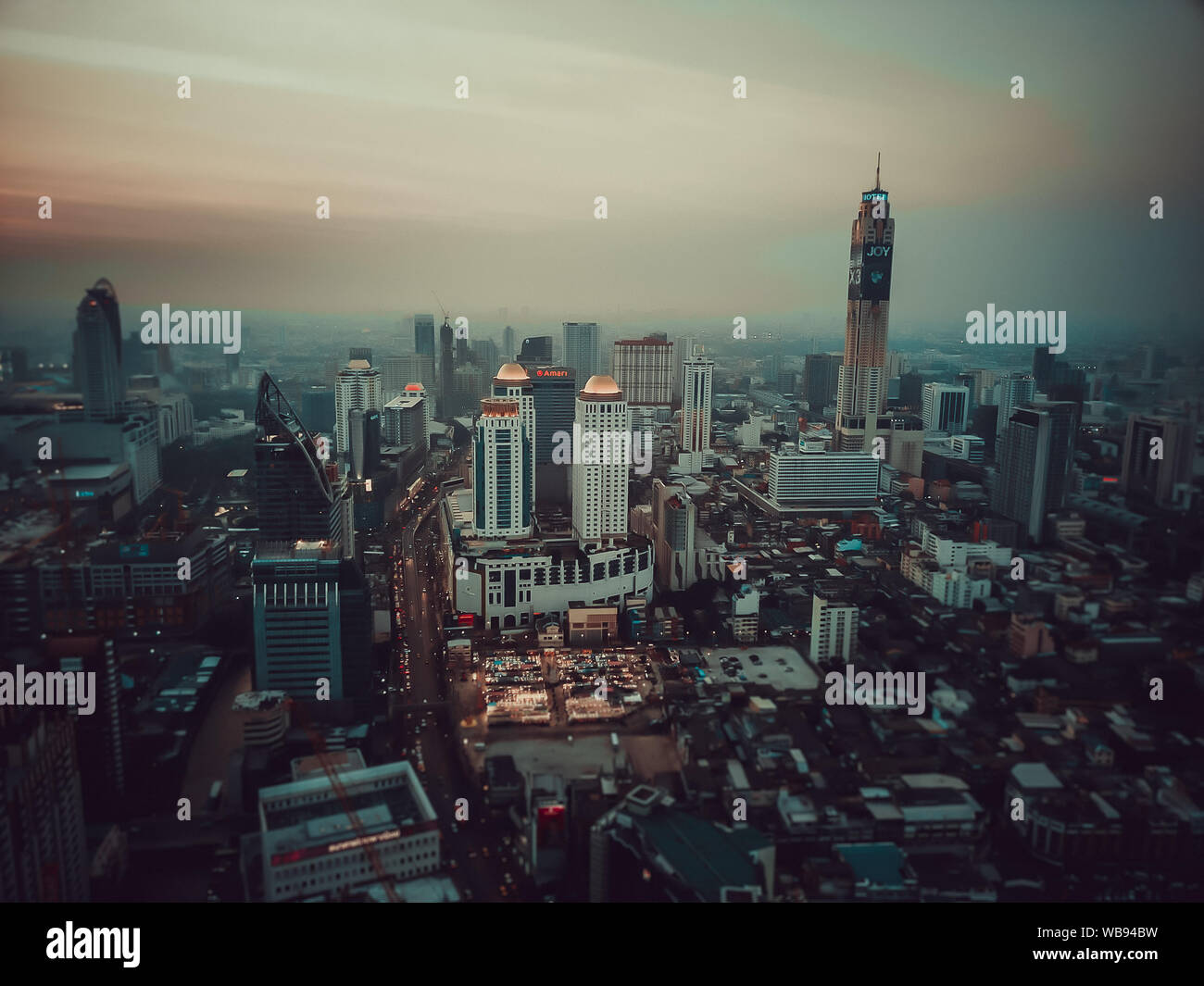 Ploenchit view from above in Bangkok in Thailand Stock Photo - Alamy