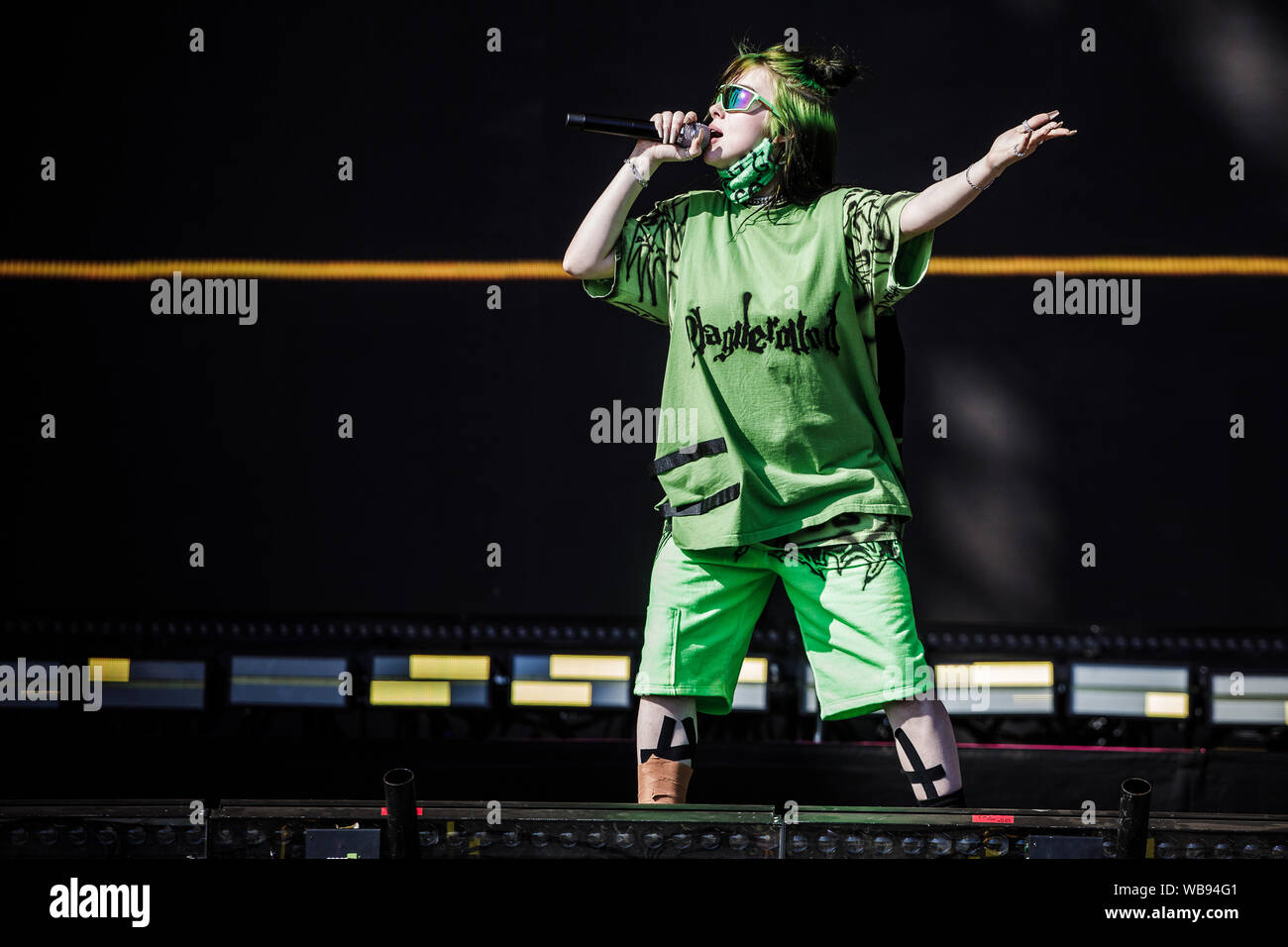 Billie Eilish performs live on stage at Leeds Festival, UK, 25th Aug ...