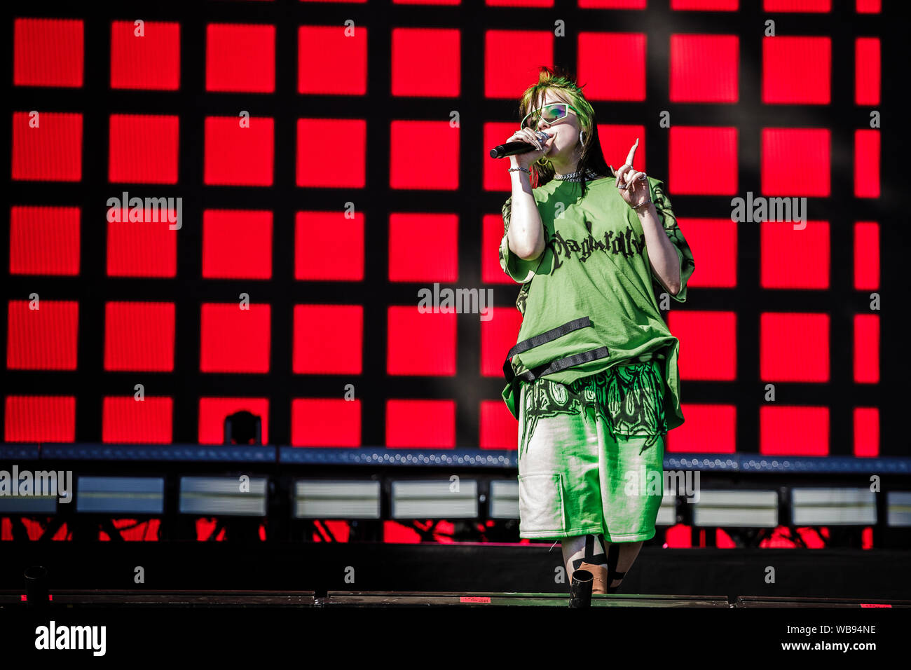 Billie Eilish performs live on stage at Leeds Festival, UK, 25th Aug ...