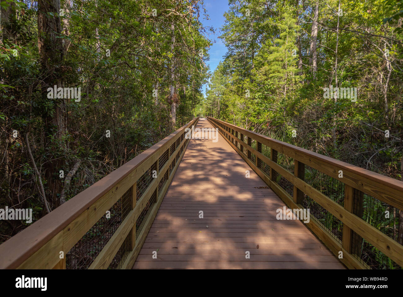 New Wooden Walk Bridges Stock Photo - Alamy