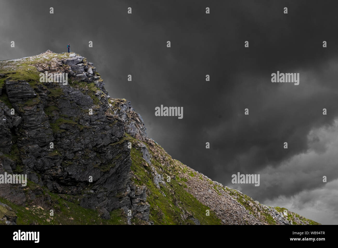 walkers on summit of ben lui, glen lochy, scotland, uk Stock Photo - Alamy