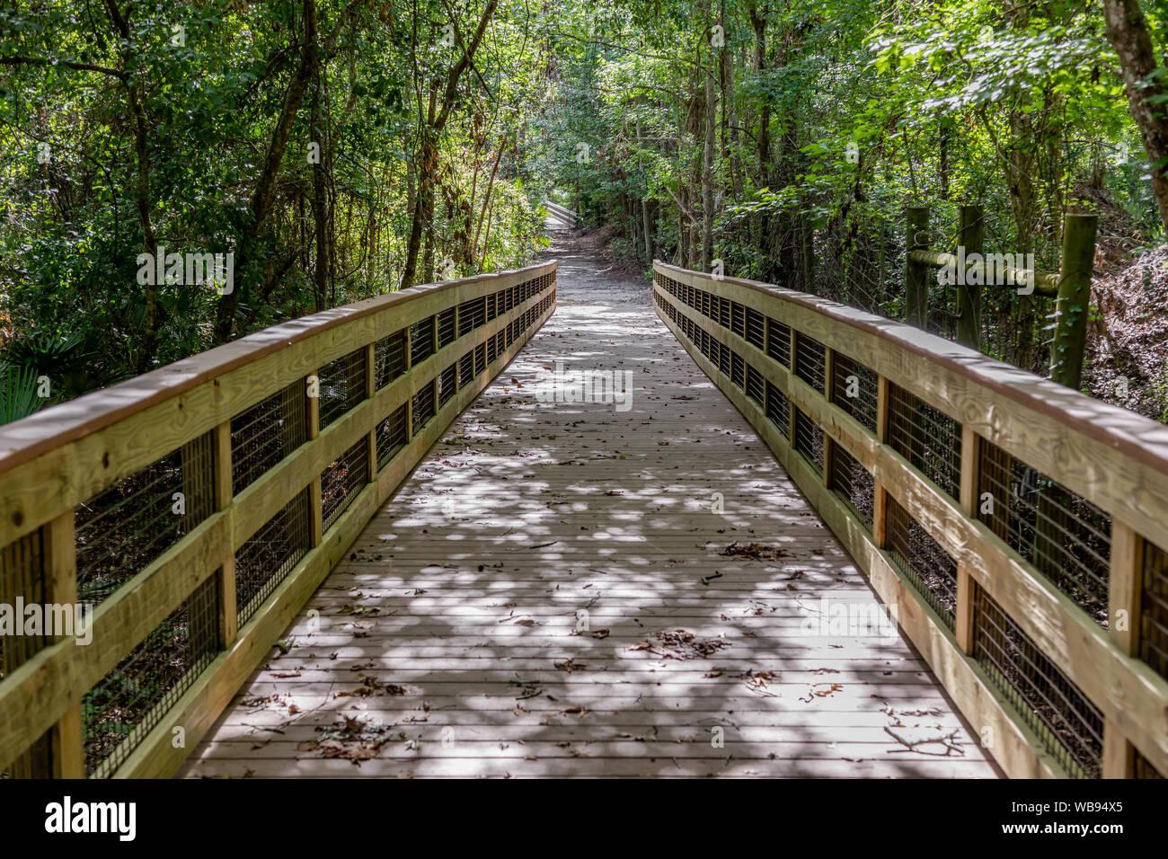 New Wooden Walk Bridges Stock Photo - Alamy