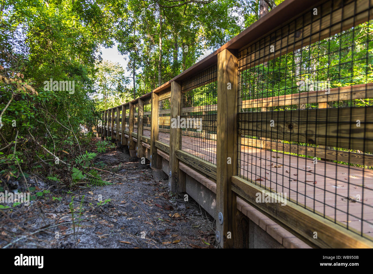 New Wooden Walk Bridges Stock Photo - Alamy