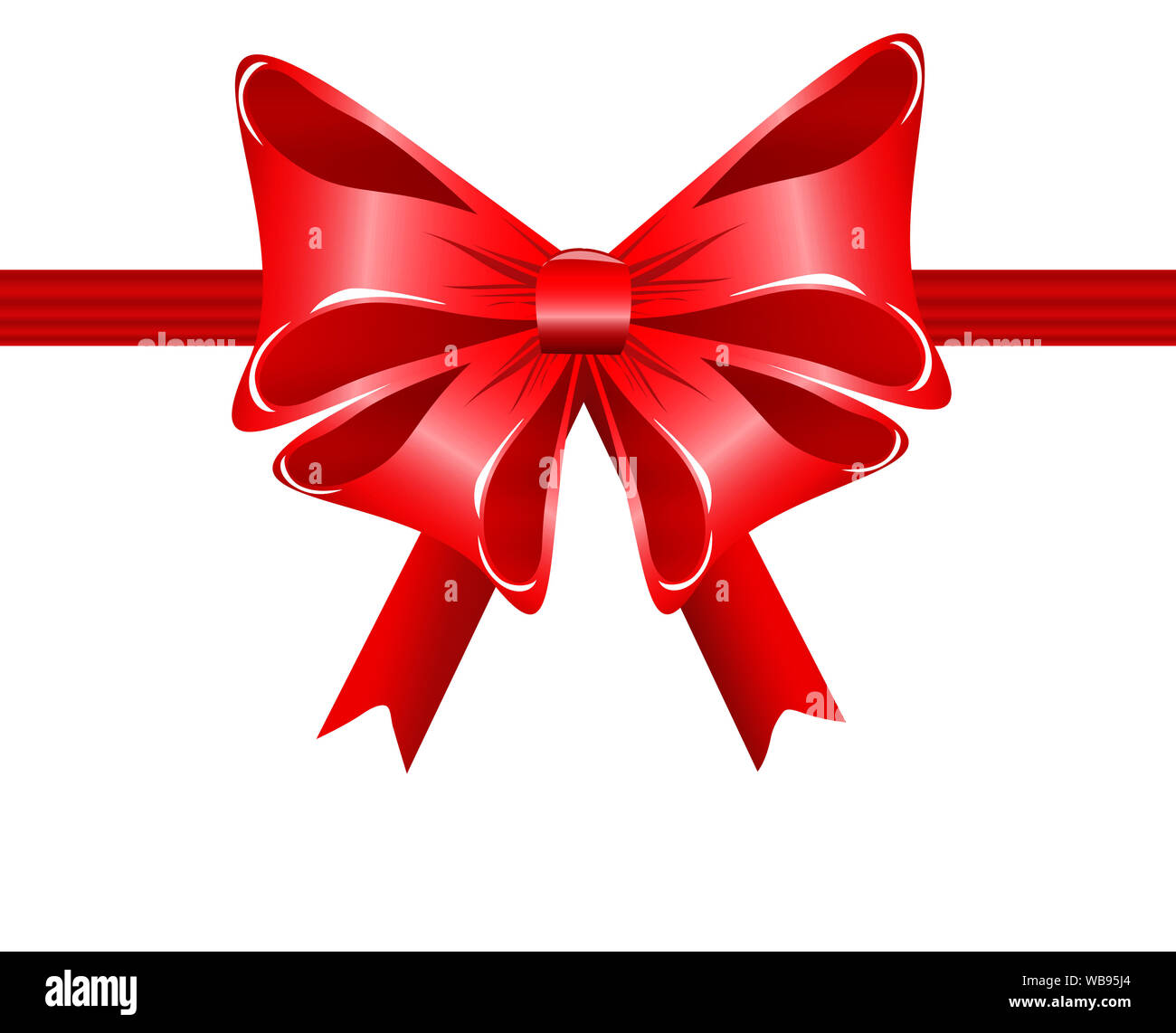 Red bow and ribbon isolated on white Stock Photo - Alamy
