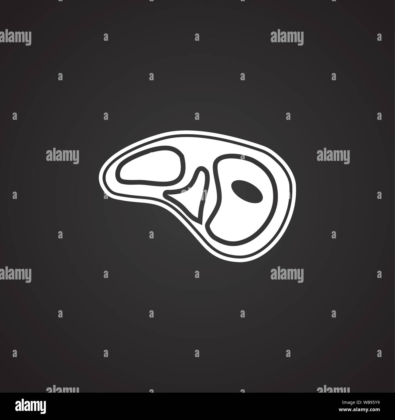 Steak related icons set on background for graphic and web design ...