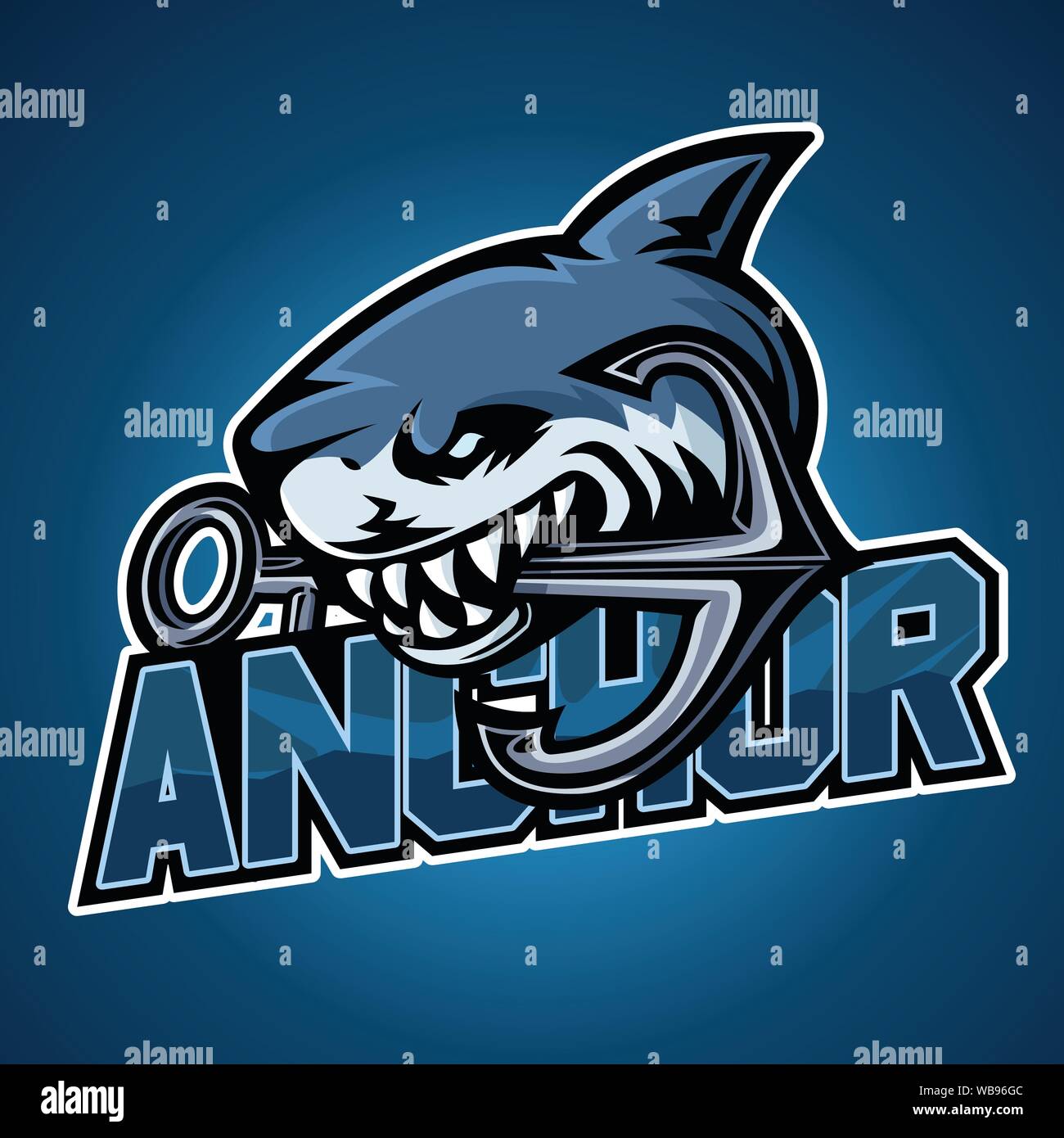 Shark, Mascot logo, Vector illustration Stock Vector Image & Art - Alamy