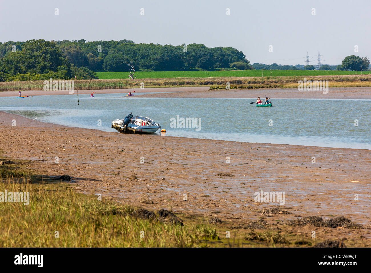 view of the river alde at iken near snape in suffolk summer Stock Photo ...