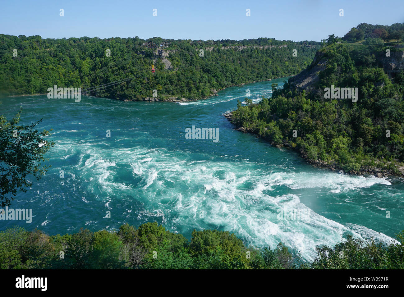 Niagara Falls, Ontario, Canada: The Whirlpool Rapids, at a bend of the ...