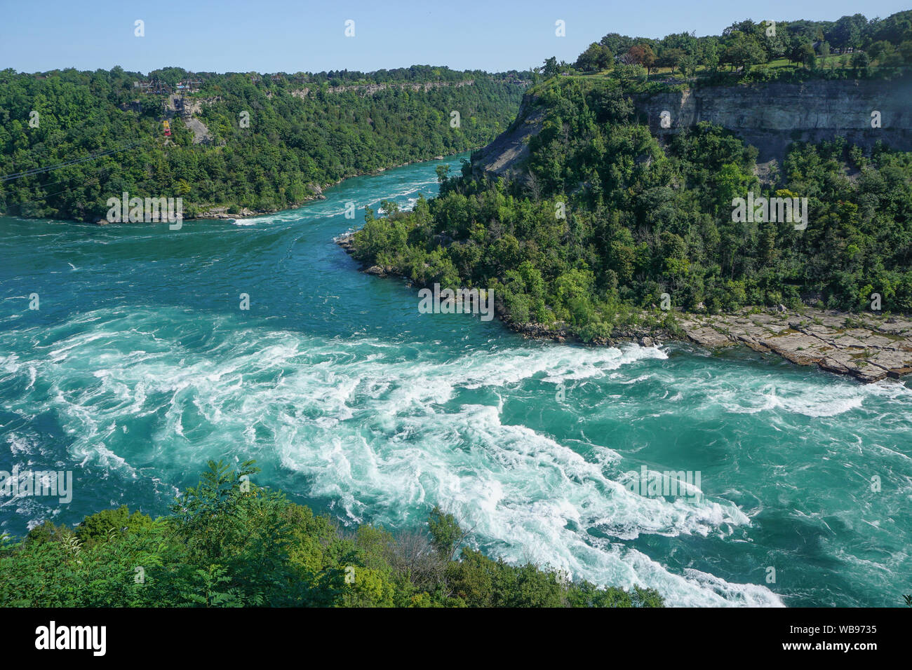Niagara Falls, Ontario, Canada: The Whirlpool Rapids, at a bend of the ...