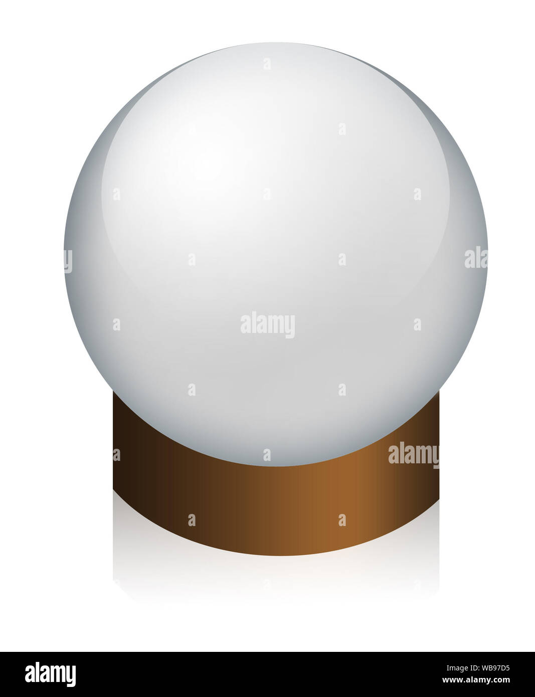 Empty Christmas Snow Globe Isolated On White Background Stock Photo - Alamy