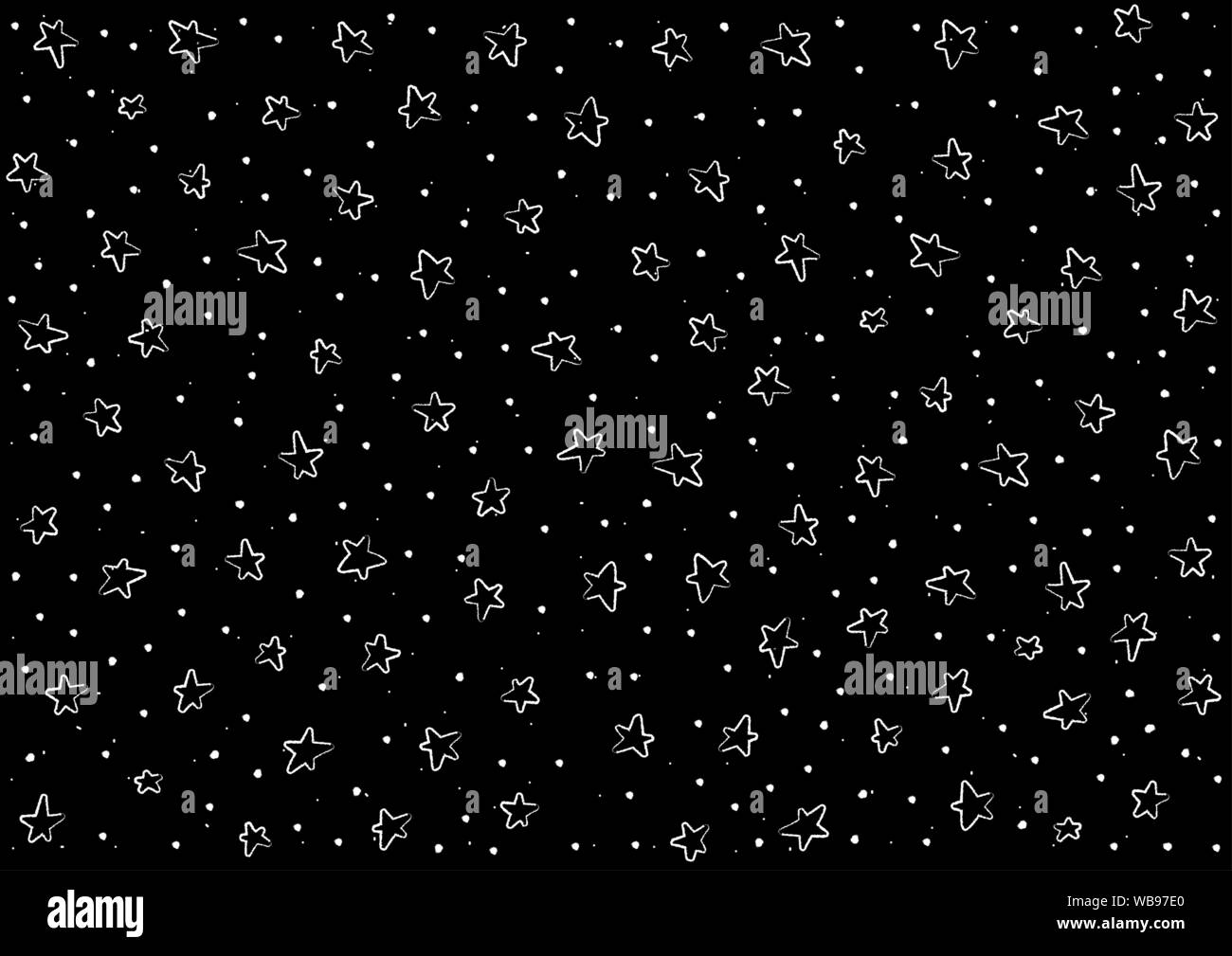 Doodle stars art. Vector stars isolated background. Pattern for ...
