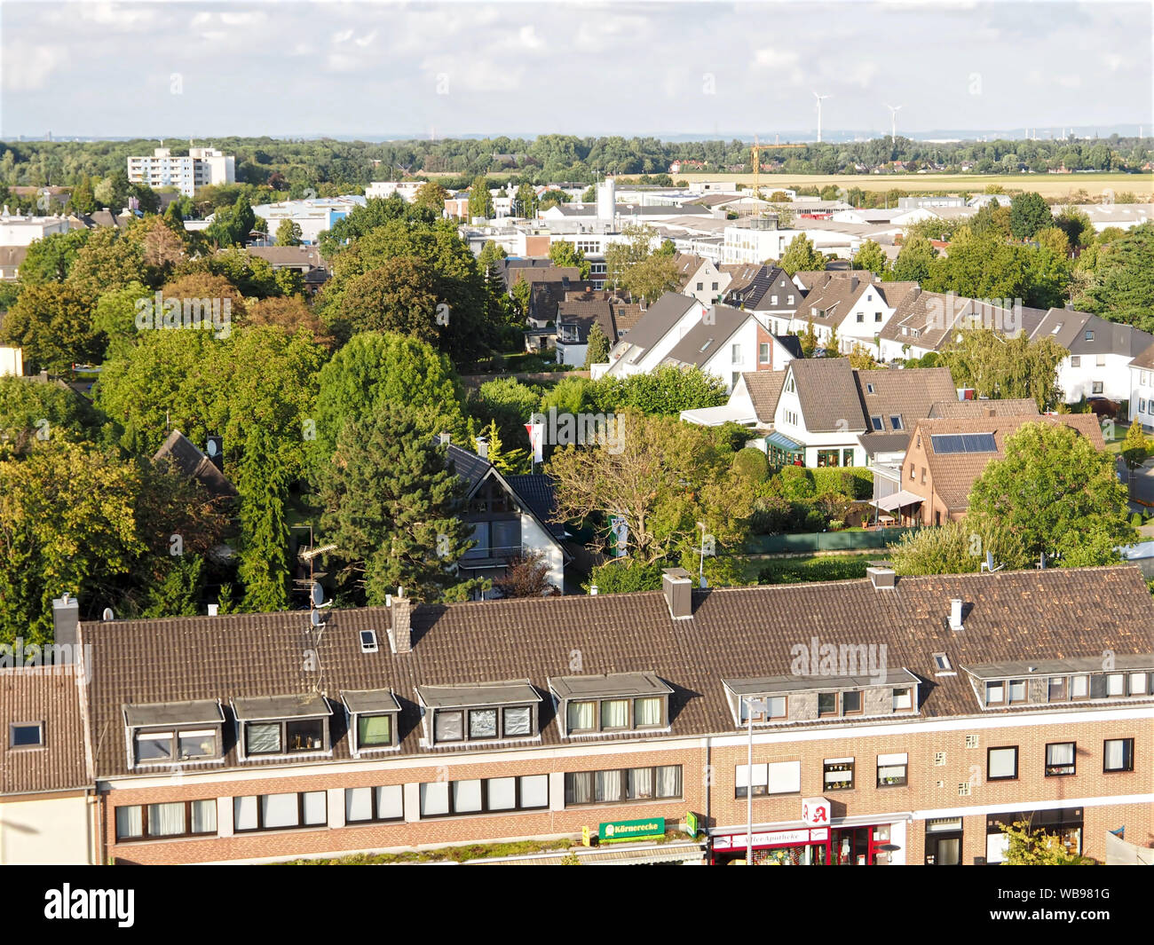 Aerial view of Grevenbroich, a small city in Germany Stock Photo - Alamy