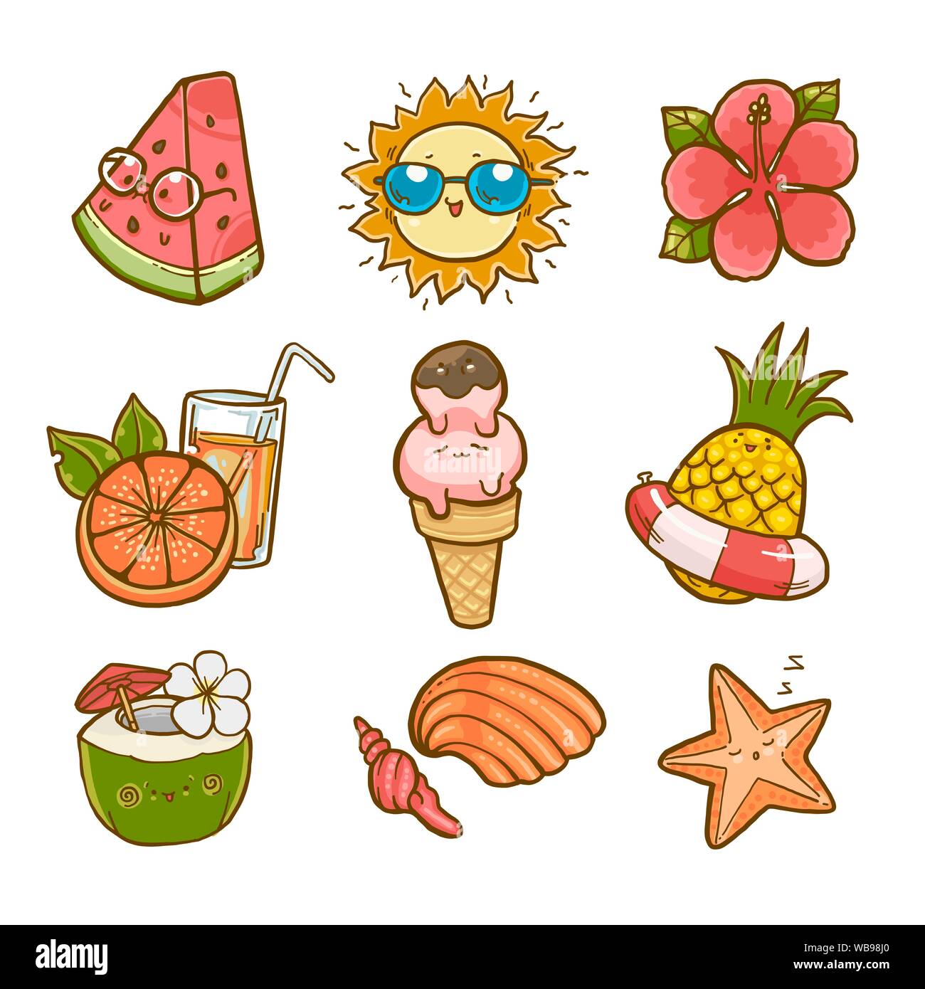Summer party pineapple sunglasses Stock Vector Images - Alamy